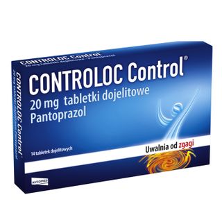 Controloc Control 20 mg, 14 tabletek dojelitowych - cena | Gemini