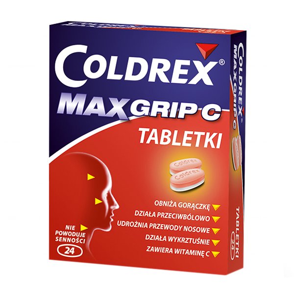 Coldrex Maxgrip C 500 mg + 5 mg + 25 mg + 20 mg + 30 mg, 24 tabletki ...