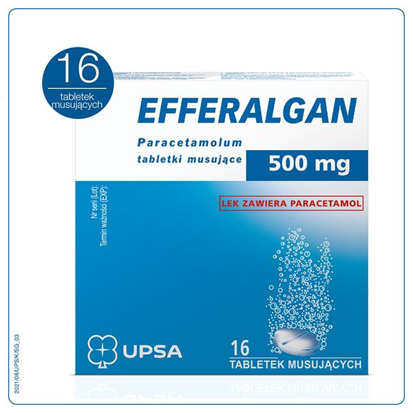 Efferalgan 500 mg, 16 tabletek musujących - cena | Apteka Internetowa ...