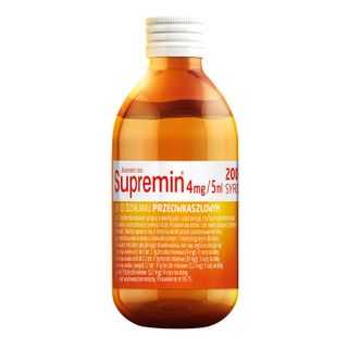Supremin 4 mg/ 5 ml, syrop o działaniu przeciwkaszlowym, 200 ml - cena ...