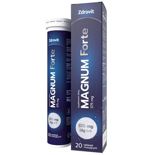 Zdrovit Magnum Forte 375 mg, 20 tabletek musujących - cena | Apteka Internetowa Gemini