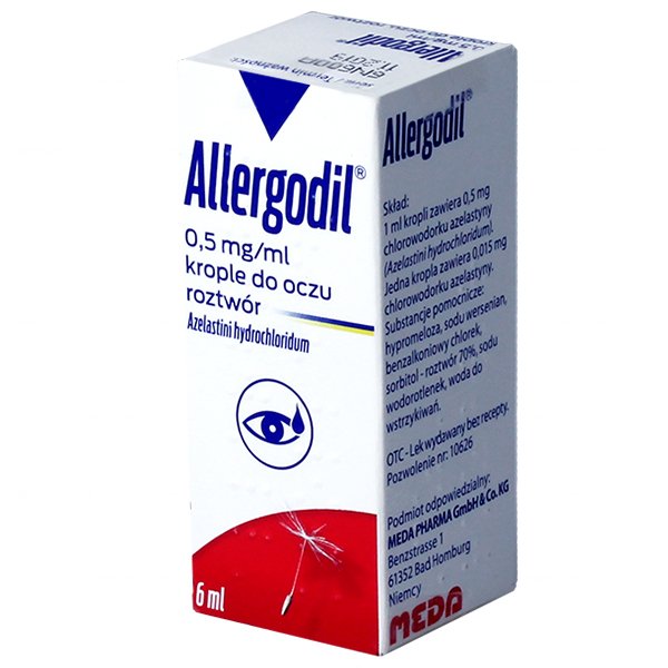 Allergodil 0,5 mg/ ml, krople do oczu, roztwór 6 ml - cena | Apteka Internetowa Gemini