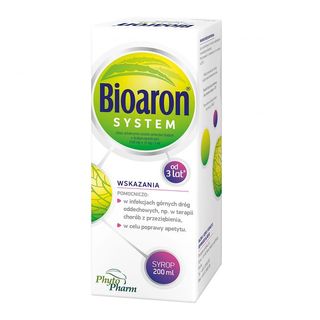 Bioaron System (1920 mg + 51 mg)/ 5 ml, syrop dla dzieci od 3 lat i ...