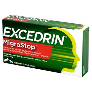 Excedrin Migra Stop 250 mg + 250 mg + 65 mg, tabletki powlekane 20 ...