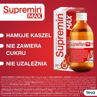 Supremin Max 1,5 mg/ ml, syrop od 3 lat, 150 ml - cena | Apteka ...