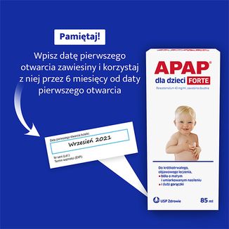 Apap dla dzieci Forte 40 mg/ ml, zawiesina doustna, 85 ml - cena ...