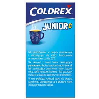 Coldrex Junior C 300 mg + 20 mg +5 mg, proszek do sporządzania roztworu ...