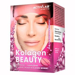 Activlab Pharma Kolagen Beauty , smak truskawkowo-rabarbarowy, 20 tabletek - cena | Gemini