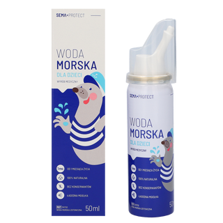 SEMA Protect, woda morska dla dzieci, spray do nosa, 50 ml - cena | Gemini