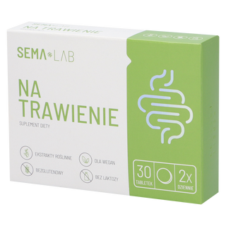 SEMA Lab Na Trawienie, 30 tabletek powlekanych - cena | Gemini