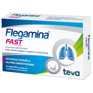 Flegamina Fast 8 mg, 20 tabletek - cena | Gemini
