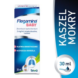 Flegamina Baby 2 mg/ml, krople doustne, roztwór, 30 ml - cena | Apteka ...
