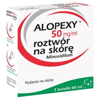 Alopexy 5 % (50 mg/ ml) roztwór do stosowania na skórę, 3 x 60 ml ...
