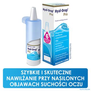 Hyal-Drop Pro, nawilżające krople do oczu, 10 ml - cena | Gemini