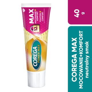 Corega Power Max Mocowanie + Komfort, krem mocujący do protez zębowych ...